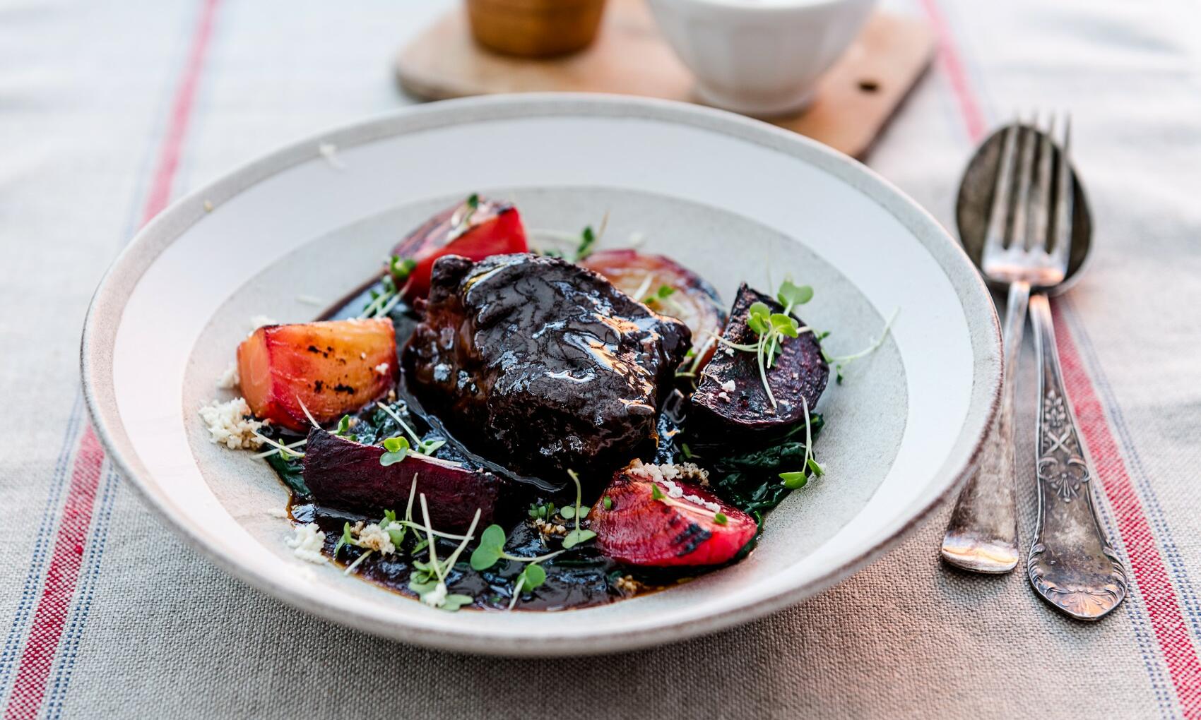 How To Cook Ox Cheek with Roast Beetroot & Horseradish - Farmison & Co