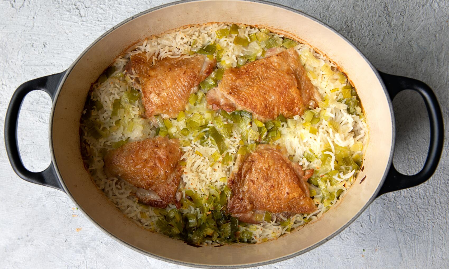One Pot Roast Chicken, Fragrant Rice And Tender Leeks - Farmison & Co
