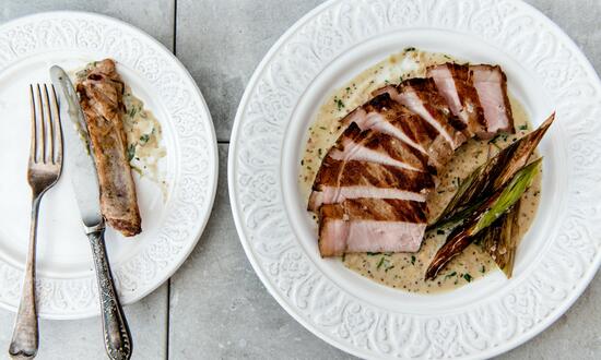 How to Cook Pork Chop, Burnt Leeks & Mustard - Farmison & Co