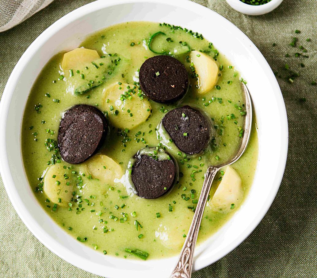 Leek & Wild Garlic Potage with Crispy Black Pudding | Farmison & Co ...