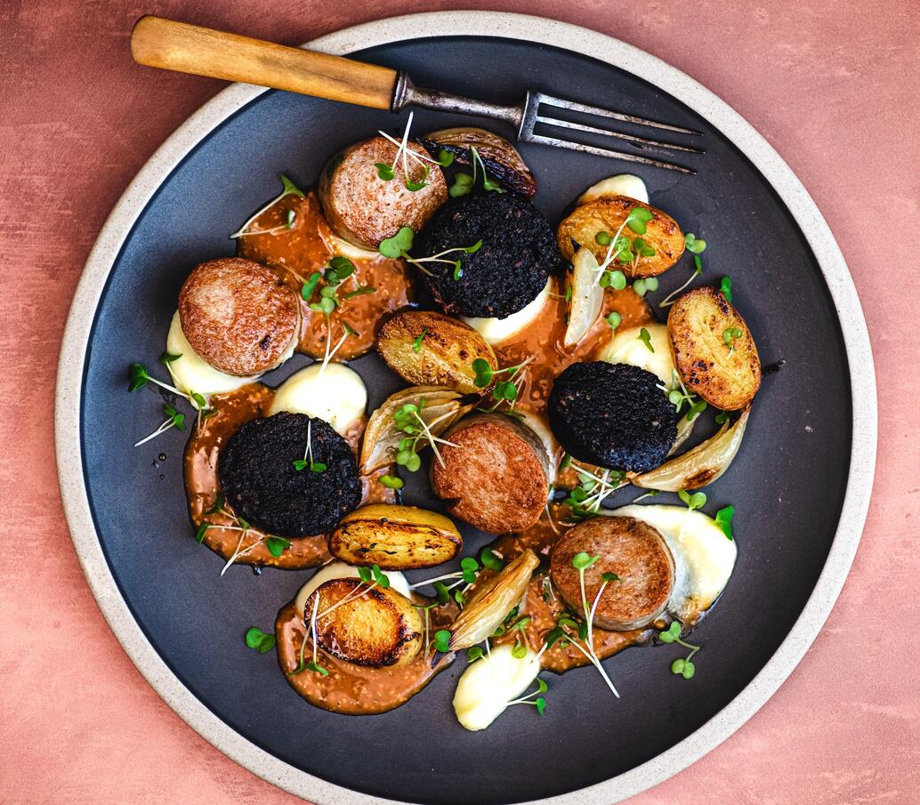 How To Cook F&Co White Pudding with Apple Purée & Mustard - Farmison & Co