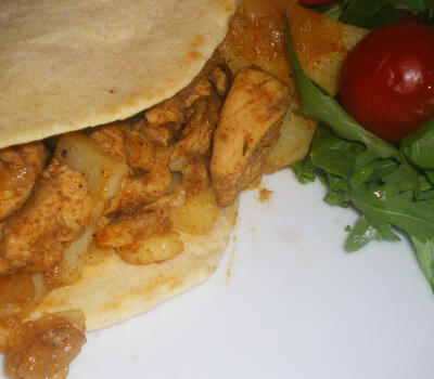 Curry Chicken Roti Recipe Online. Classic South African - Indian Style ...