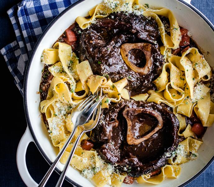 How To Cook Italian Style Beef Osso Buco with Pappardelle and Gremolata ...