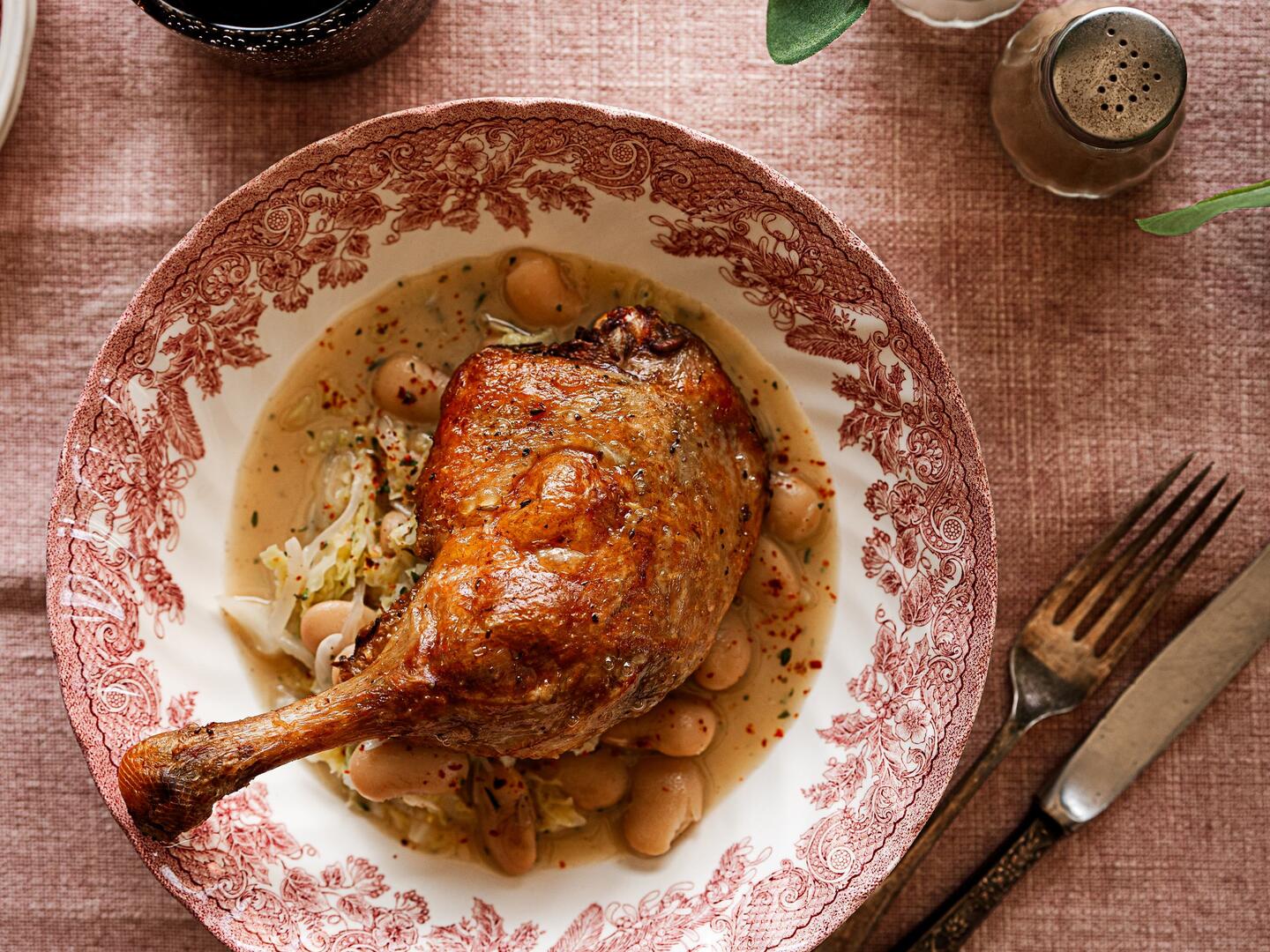Confit Duck Recipe Leg. Classic French Dish Made Perfect with Wolds ...