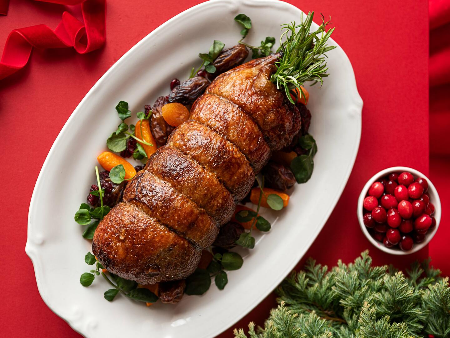 How To Cook Your Duck Crown & Stuffed Legs With Dark Fruits, Smoked ...